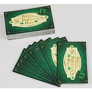 TOIcube 48PCS St.Patrick’s Day Fortune Cards – Shamrock Irish Lucky Scratch Off Games Supplies Activity