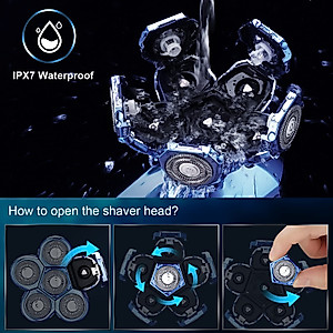 Head Shavers with Fast Charge, Senignol Bald Head Shavers for Men, IPX7 Waterproof Electric Razor for Men, Rechargeable Body Trimmer Hair Clipper Beard Trimmer, Valentines Day Gifts