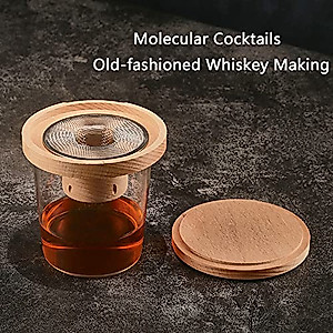 Cocktail Smoker Kit with Torch,4 Flavors of Wood Smoker Chips and Bourbon,with for Whiskey and Old Fashioned Drinks Smoker Infuser kit,Fine Whiskey Gift for Men,Dad,Husband,Anniversary(No Butane)