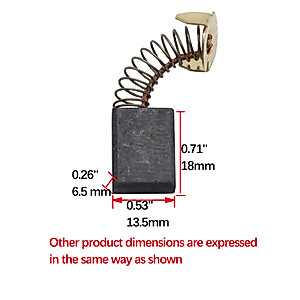 UFelice 20Pcs Electric Motor Carbon Brush 10 Different Sizes Brushes Replacement Part for Power Tools