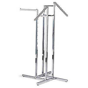 SSWBasics 4 Way Clothing Rack with 2 Straight Arms