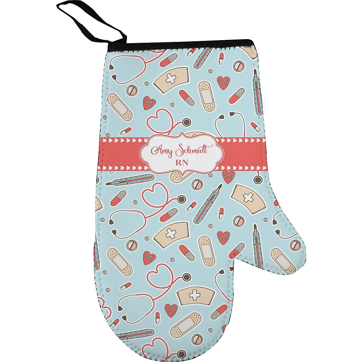 Personalized Nurse Right Oven Mitt & Pot Holder Set w/Name or Text