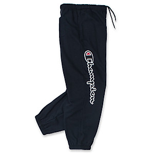 Champion Sweatpants for Men Big and Tall Cotton Fleece Joggers Black XLT