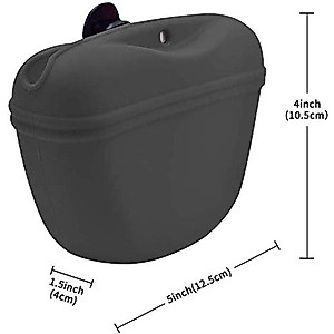 RoyalCare Silicone Dog Treat Pouch-Small Training Bag-Portable Dog Treat Bag for Leash with Magnetic Closure and Waist Clip[US Design Patent]