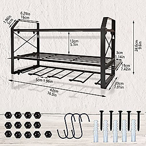 Power Tool Organizer and Storage for Garage Wall Mount Shelving, Pegboard Drill Holder Wall Hangers for Tools Control Accessories Yard Tool for Garage Perfect for Gift 16.5"D* 7.8"W* 9.6"H