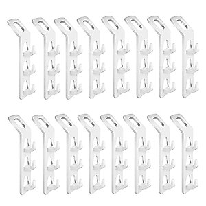 Ismeally Multi-Function Cascading Clothes Hanger Hooks Multi-Layer Cabinet Clothes Connection Folding Storage Clothes Rack Hanger Organizer for Closet Organizer (16Pcs)