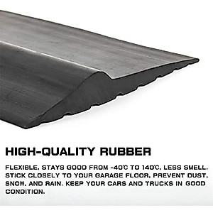 20Ft Weather Universal Garage Door Bottom Threshold Seal Strip DIY Weather Stripping Replacement,Not Include Sealant/Adhesive (Black)