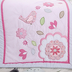 Baby Spark Chirpy The Bird 3pc Soft Cotton Crib Bedding Set