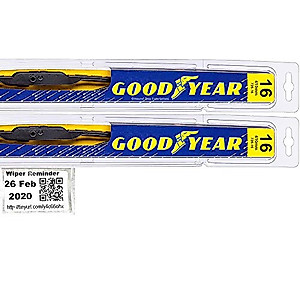 Premium - Windshield Wiper Blade Set/Kit/Bundle for 1983-1986 Chevrolet K5 Blazer - Driver & Passenger Blades & Reminder Sticker