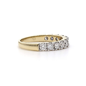 14k Yellow Gold Lab-Grown Diamond Wedding Band Ring (1 1/2 cttw, F-G Color, VS-SI Clarity) Size 4.5