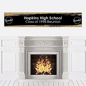Personalized Reunited - Custom School Class Reunion Party Decorations Banner - Custom Class Of Text