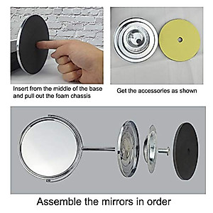 Schliersee Magnifying Vanity Table Mirror Double Sided 7 Inch Swivel 3X Magnification Makeup Standing Mirror