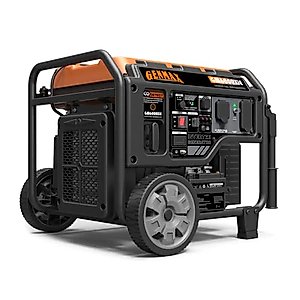 GENMAX Portable Inverter Generator, 6000W open frame Gas Powered High Speed Engine with Electric Start, Ultra Lightweight for Backup Home Use & Job Site，EPA Compliant (GM6000XiE)