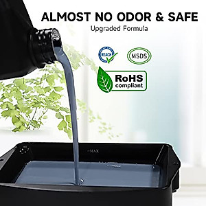GratKit Water Washable 3D Printer Resin, UV-Curing 405nm Photopolymer Resin, Upgraded Formula 3D Printing Resin with Low Odor and Super Easy to Clean -1000g,Gray