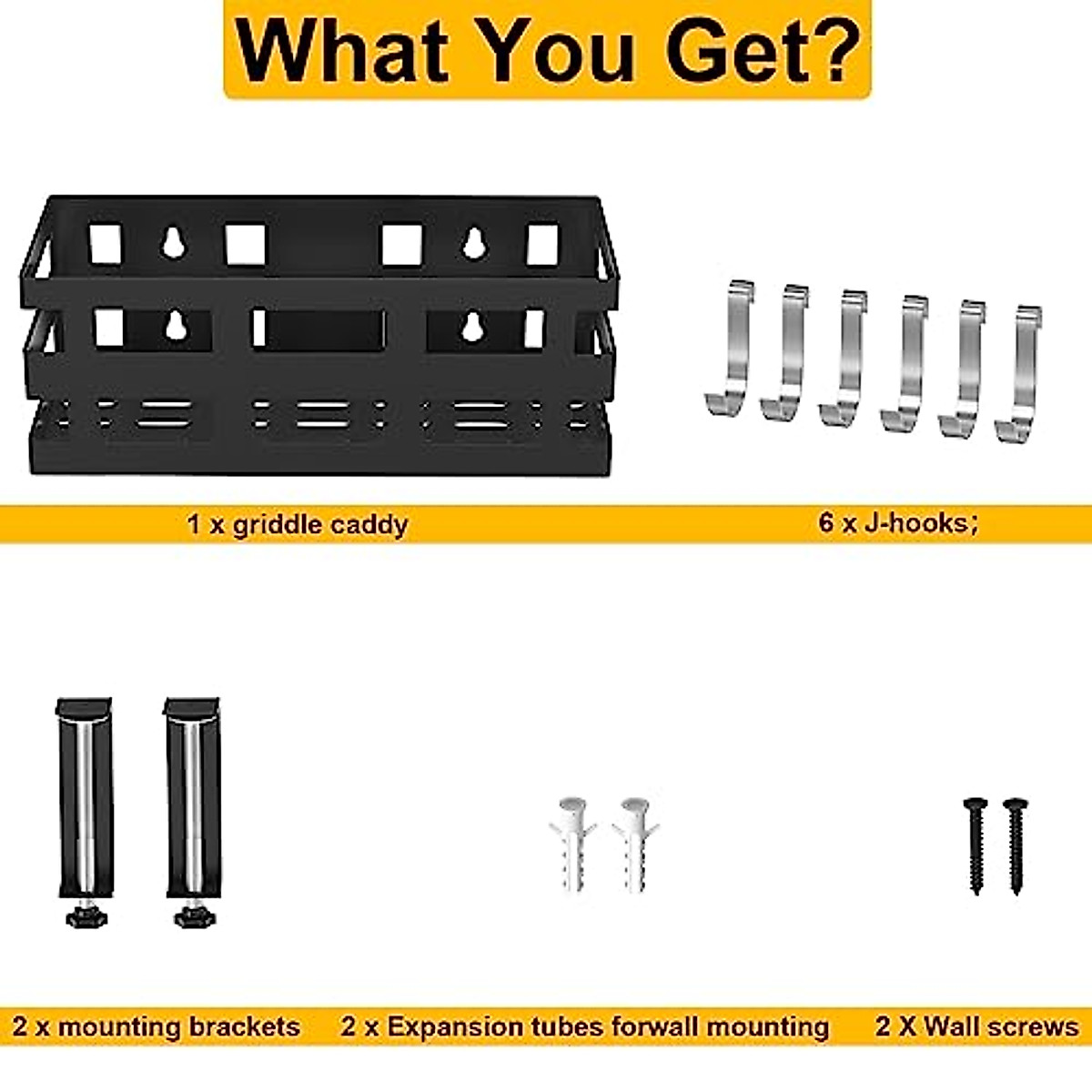 BMMXBI Upgraded Multifunctional Griddle Caddy Compatible with Blackstone 28"/36" Griddle and Prep Cart Accessories, Large Capacity BBQ Storage Box No Drilling, Durable and Easy to Install