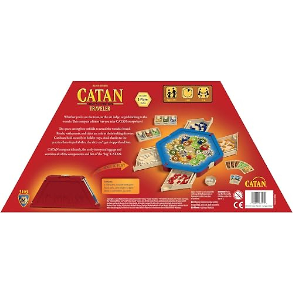 CATAN Traveler COMPACT EDITION Board Game - Settle, Trade, and Build on the Go! Strategy Game, Family Game for Kids and Adults, Ages 10+, 2-4 Players, 60 Minute Playtime, Made by CATAN Studio