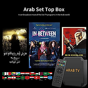 BOMIX 2023 Arabic TV Box Arab TV Most Updated Features with Most On-Demand Arabic Shows and Movies, Bluetooth/Wi-Fi, Portable with 64bit ARM Corter-A58