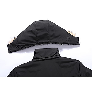 MOERDENG Men's Winter Snow Coat Warm Ski Jacket Waterproof Hooded Work Outerwear