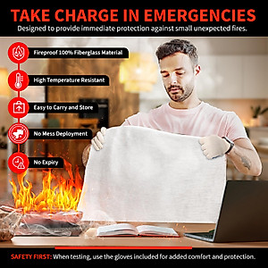 Protect Life Saving Fire Blanket Essential Safety Tools for Home, Workplace, and Travel 2 Pack 40 by 40 inches Fire Retardant Blankets Your First Line of Defense Against Emergencies