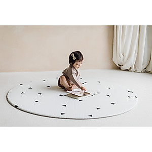Ofie Round Mat, Baby Play mat (Zen line+Triangle, Round)