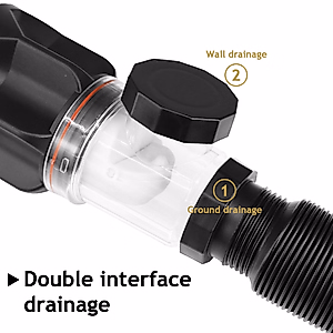 Bathroom Sink Drain Kit, with Flexible Expandable P-Trap Sink Drain Pipe, Fits 1-1/4",1-1/2" and 2'' Drain Hole, Built-in Anti-Clogging Stopper, Anti-Odor Bathroom Sink Drain