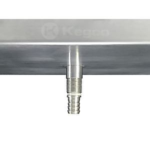 Kegco SECO-1610D 16" x 10" Surface Mount Drip Tray - 3" Column Cut-Out - SS, with Drain