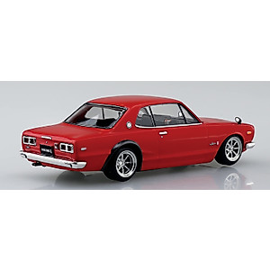 Aoshima Bunka Kyozai 09-SP3 The Snap Kit Series Nissan Skyline 2000GT-R Custom Wheel (Red) Color Coded Plastic Model
