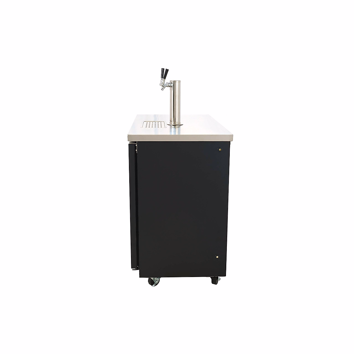 PEAKCOLD 2 Door Commercial Beer Dispenser - Double Tap Keg Cooler - Kegerator; 48" W