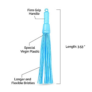 Cosynee Plastic Broom Medium Floor Broom Bathroom Cleaning & Home Floor Cleaning Kharata Jadu for Scrubbing in Bathroom| Hard Bristle Broom (Multi-Colour) (1)