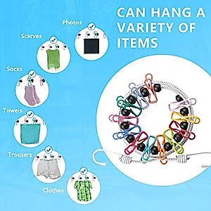 Portable Clothesline with 12 Clothespins, Retractable Travel Clothesline, Suitable for Home Indoor and Outdoor Drying, as Well as Balcony, Outdoor Camping use