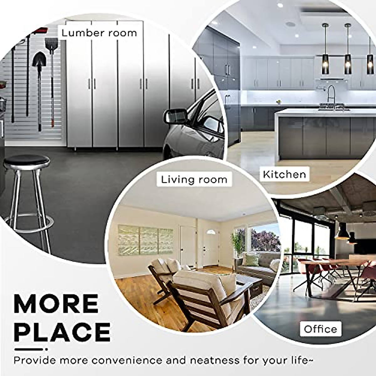 HCY Garage Shelving, 54 inchx36 inchx14 inch Metal Shelves 4 Tier Wire Shelving Unit Adjustable Heavy Duty Sturdy Steel Shelving Rack Shelf for Pantry Garage Kitchen (Chrome)