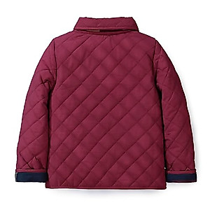 Hope & Henry Girls' Quilted Barn Jacket, Medium (7-8), Raspberry