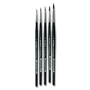 da Vinci Brushes 5598 Casaneo Round (Sizes 0,1,2,3,4) Artist Brush Set, Black, 5 Count
