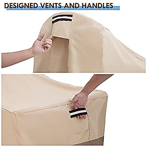 YEFU Patio Chair Cover–Adirondack, Thickened 600D, New Knitting Process, Waterproof Clearance, Outdoor Patio Furniture Covers, Not Easy to Crack/Tear, for Lawn, Deck, Outdoor Seating