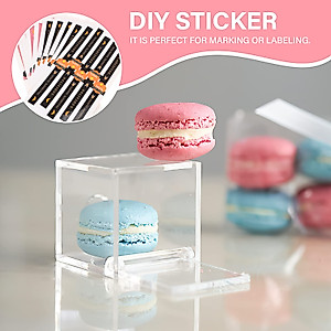 50 Pcs Food Retail Package Seal Self Adhesive Paper Sticker Labels Sealing Stickers Baking Box Stickers for Handmade Baking Craft Arts Pink Black