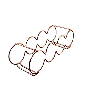 Rose Gold Stackable Table Top Wine Rack Bottle Holder Each Holds 4 Bottles - Keeps Bottles of Wine Horizontal to Prevent Oxidation
