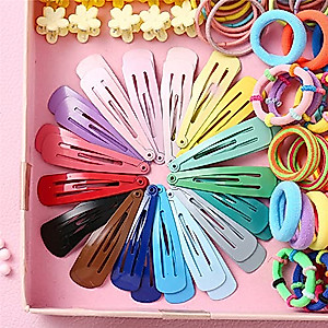 786 pcs Colorful Hair Clips, Ties, Ponytail Holders, Rubber Bands for Girls and Toddlers Hair Accessories Set