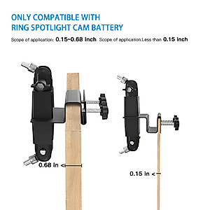HOLACA 2-in-1 Weatherproof Gutter Mount for Stick Up Cam/Pro Solar Panel, Spotlight Cam Pro Battery and Stick Up Cam Plus Battery Outdoor Mount Accessories for Ring Solar Panel (Black)