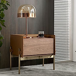 Bedside Table Wood Bedside Cabinet Storage Cabinet Modern Minimalist Storage Cabinet Living Room Bedroom Bedside Single Drawer Rack Small Cabinet Night Stand