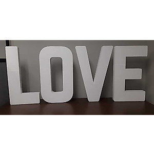 EPS Smooth Foam Words & Sayings for Weddings, Cakes, Arts & Crafts, Life Events - 12" High (Love)