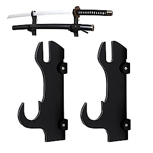 BYTOTU 2 sword wall mount-samurai sword wall mount- katana stand wall mount-sword stand wall mount-sword stand wall mount-sword wall mount display