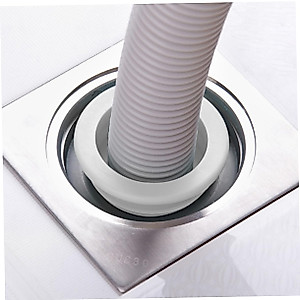 Yardenfun 12pcs Bathtub Stopper for Bathroom Sewer Sealing Plug Waste Sealing Ring Washing Machine Hoses Sink Plug Drain Seal Hose Plug Silicone Sink Cover Sewer Seal Ring White