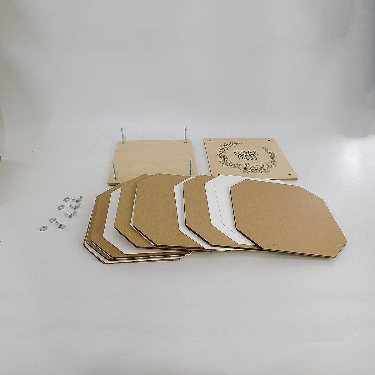 Rubys Collection™ Wooden Flower Press Kit - Flower Preservation Kit for Adults & Kids. Press Flower Art & Wedding Flower Preserve with Flower Drying Book