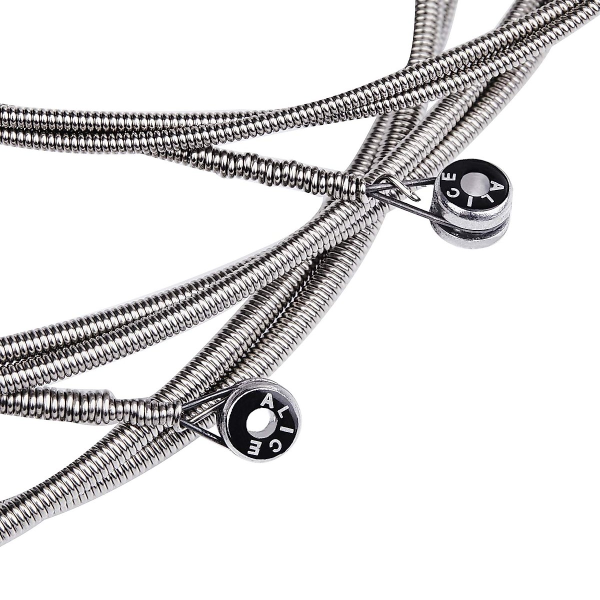 Alice Bass String 4 Strings Set, Nickel Alloy Winding Bass Guitar Strings with Nickel-Plated Ball-End, 045-105 Medium Gauge