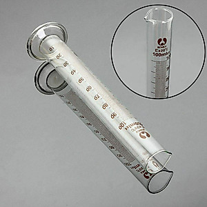 LTKJ 5PCS/Set Glass Measuring Cylinder Chemistry Lab Graduated Measure Tools 5ml/10ml/25ml/50ml/100ml