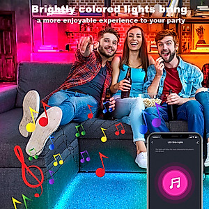 dalattin Smart Led Strip Lights WiFi 25ft Compatible with Alexa Led Lights Music Sync 5050 16 Million Colors Changing Phone APP and 24 Key Remote for Home,Kitchen,TV,Party