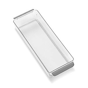 madesmart Narrow Shallow Bin - White | FRIDGE AND PANTRY COLLECTION | Soft-grip Handles and Non-slip Base | BPA-Free