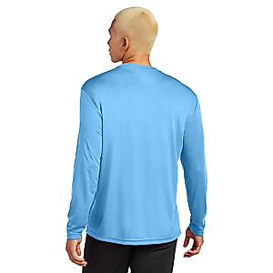 Clothe Co. Long Sleeve Workout Shirts for Men, Dry Fit Shirts for Men, Long Sleeve Gym Shirts Men (Available in Big & Tall), M, Carolina Blue