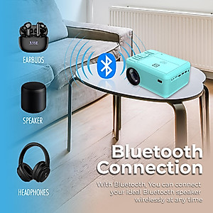 RCA PROJECTOR WITH BUILT-IN INTERNAL DVD PLAYER BLUETOOTH AND SPEAKER - Mini Portable - Indoor/Outdoor Projector and Screen Package - HDMI/AV/VGA/Micro SD Compatible - 1920x1080 Res