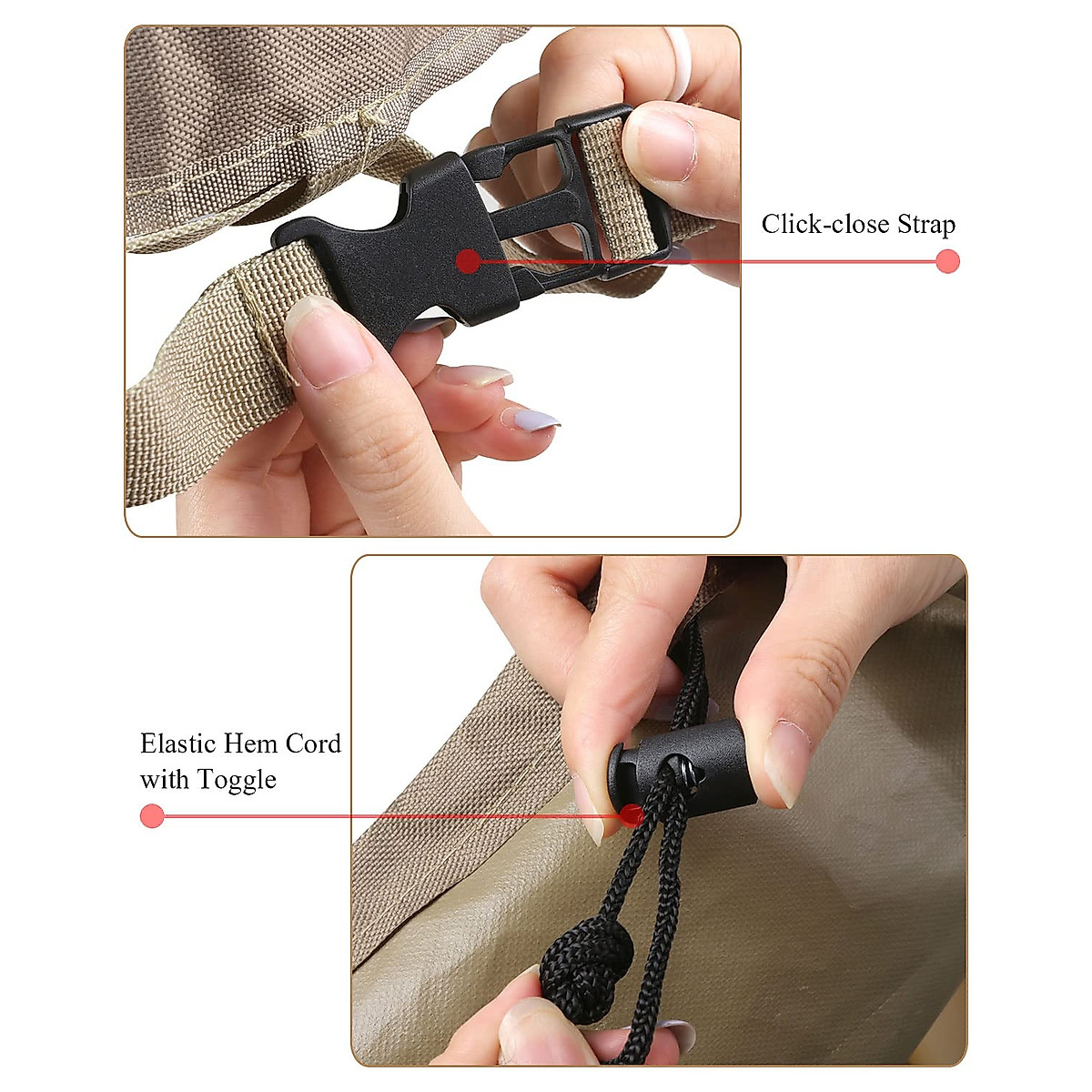 High Back Patio Chair Covers Waterproof Heavy Duty Stackable Outdoor Bar Stool Cover Black Patio Furniture Covers Outside Lounge Deep Seat Covers, Lawn Chair Covers, High Back with Lock Hole-4 Pack